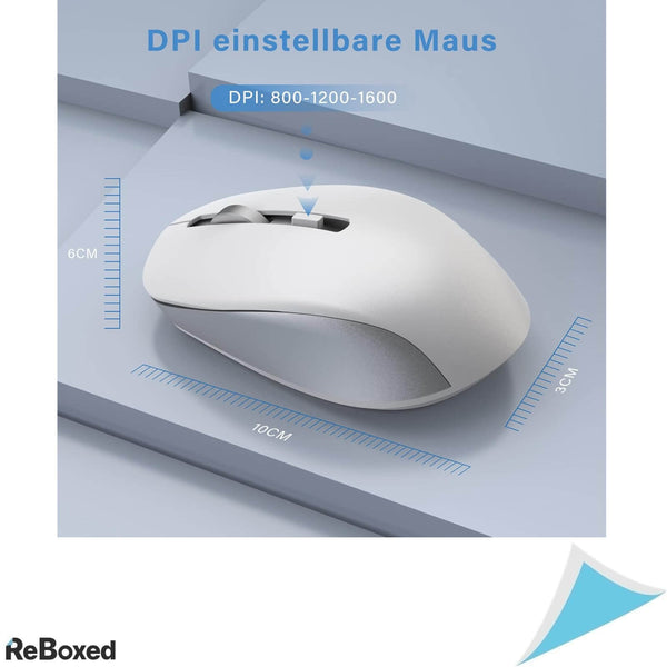 Ashu Set Mouse si Tastatura Wireless 2.4G QWERTZ 1600mAh - ReBoxed Romania