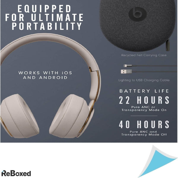 Beats Solo Pro Casti Over-Ear Wireless Bluetooth ANC Gri - ReBoxed Romania